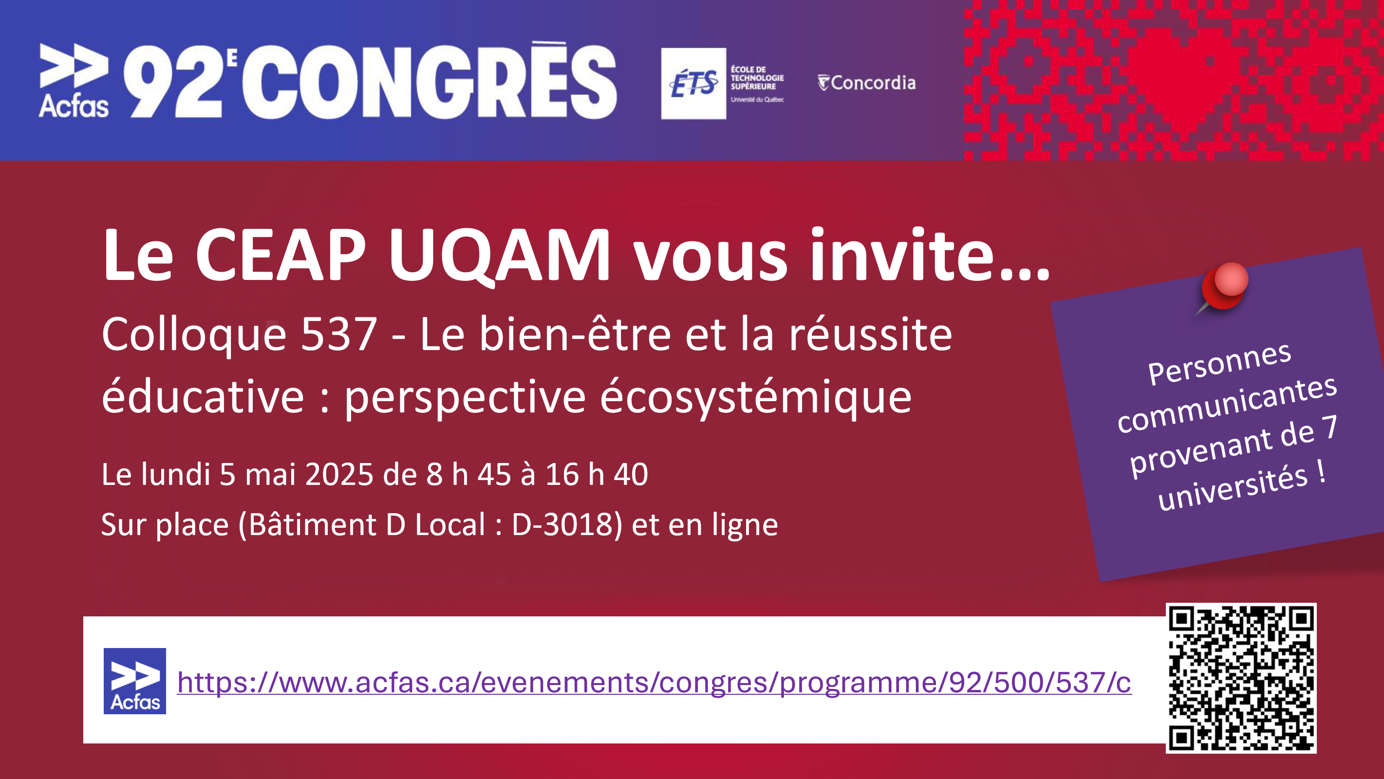 affiche Acfas 2025 DV | Centre d'études sur l’apprentissage et la ...